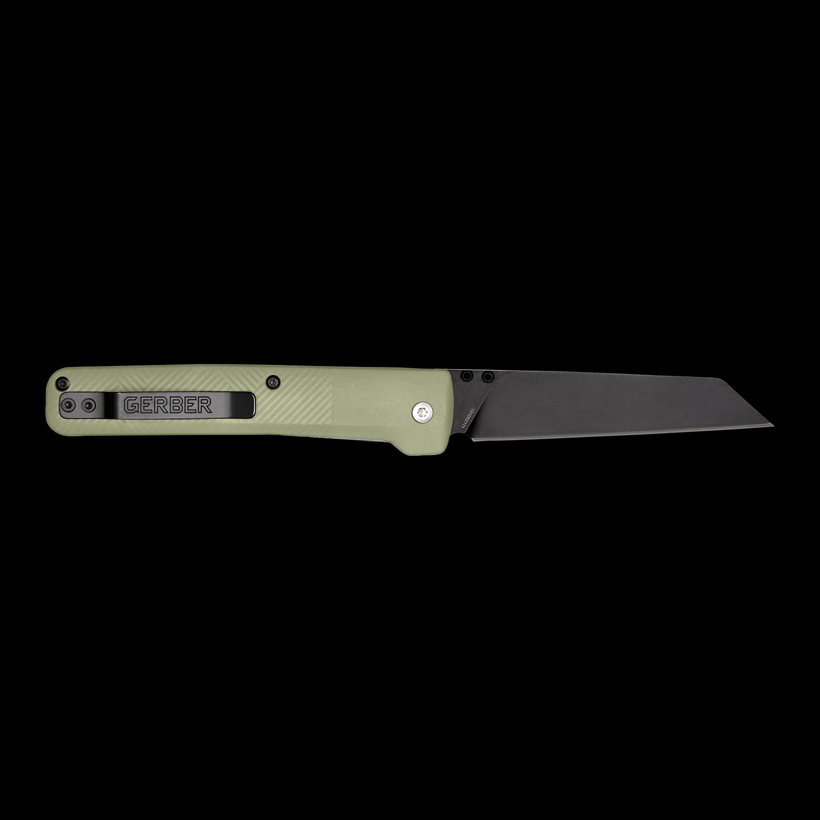 Gerber Pledge - Reverse Tanto - Fine edge - Lichen Green