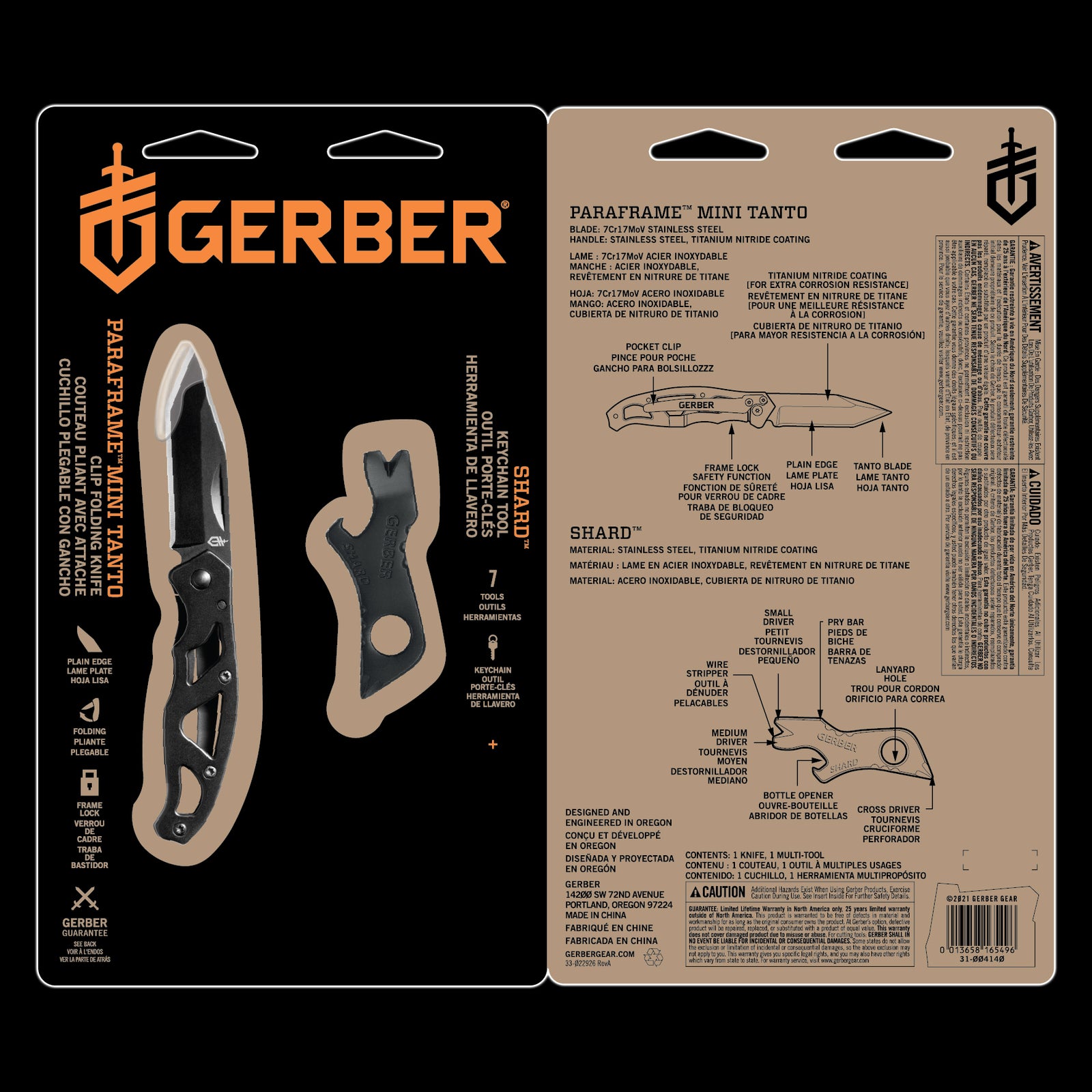 Gerber Promo Sets, Mini Paraframe Tanto & Shard