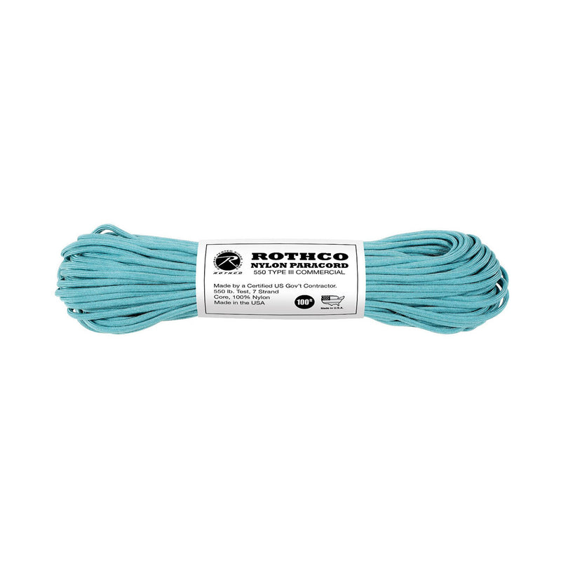 Braided Paracord Lanyard 550lb Paracord - 100ft Type III 7-Strand Nylon ...